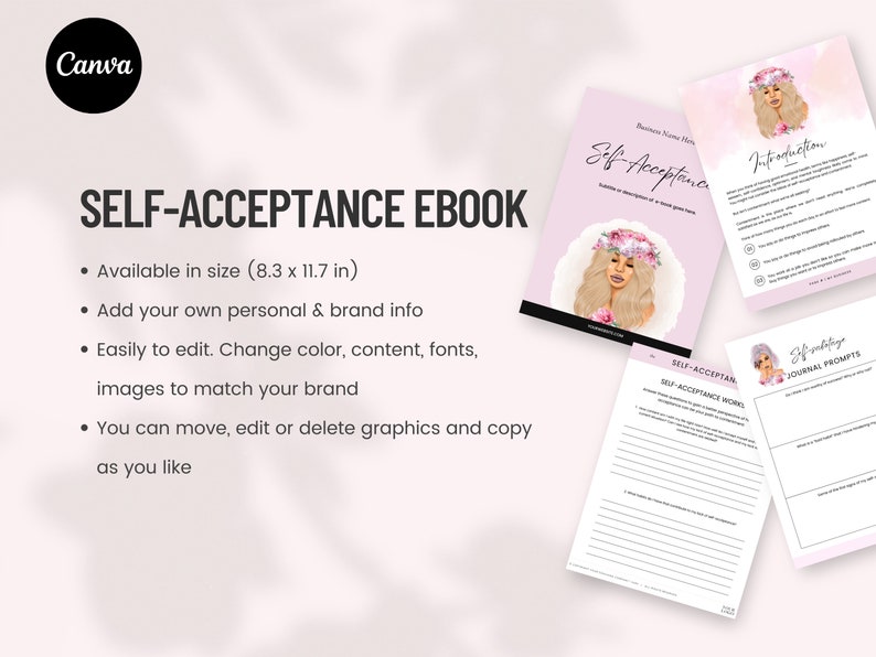 Self Acceptance Workbook Done for You Course Lead Magnet - Etsy