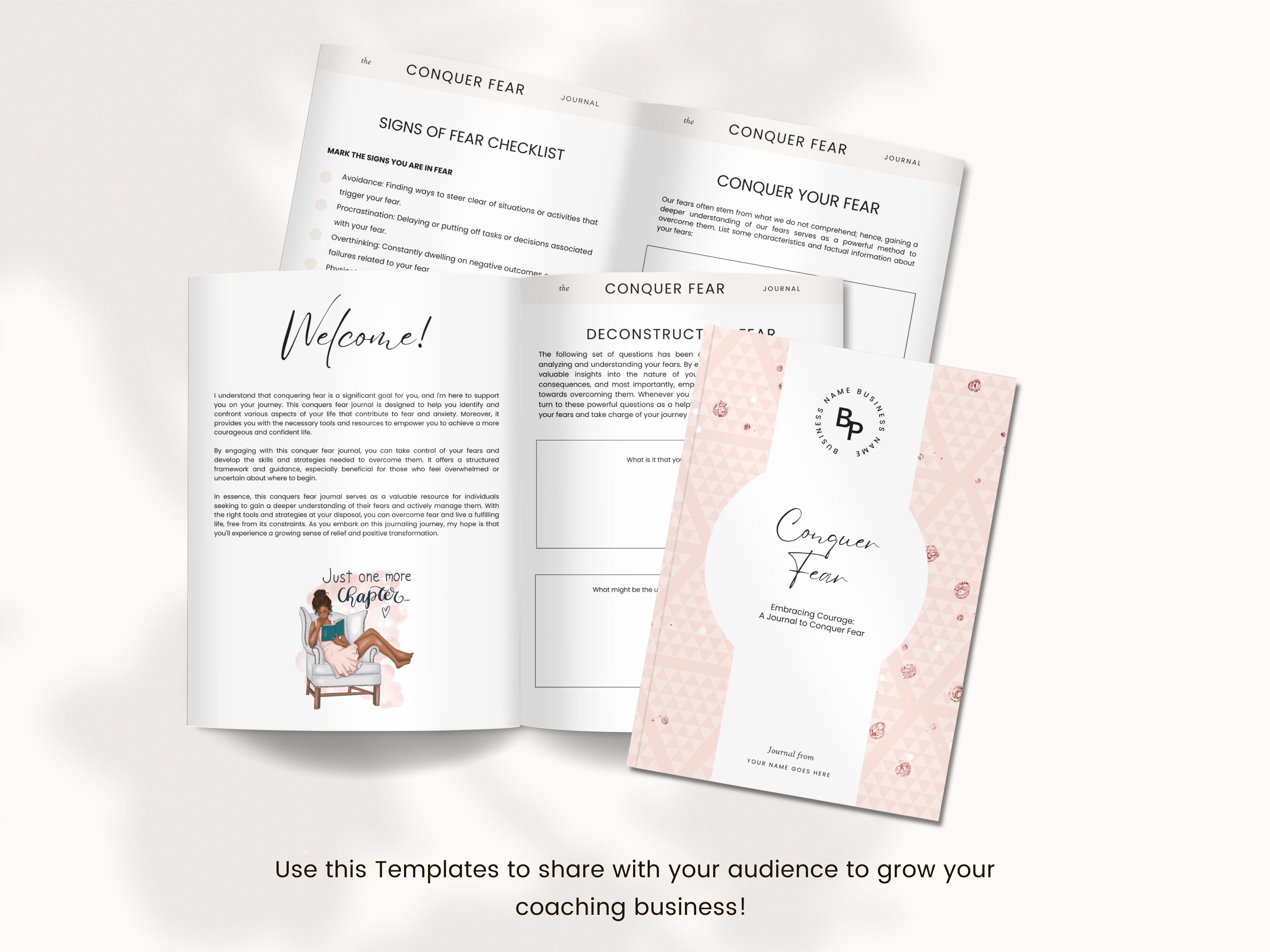 Conquer Fear Journal, Mental Health, Therapy Worksheets, Conunseling Resources, Self Growth ...