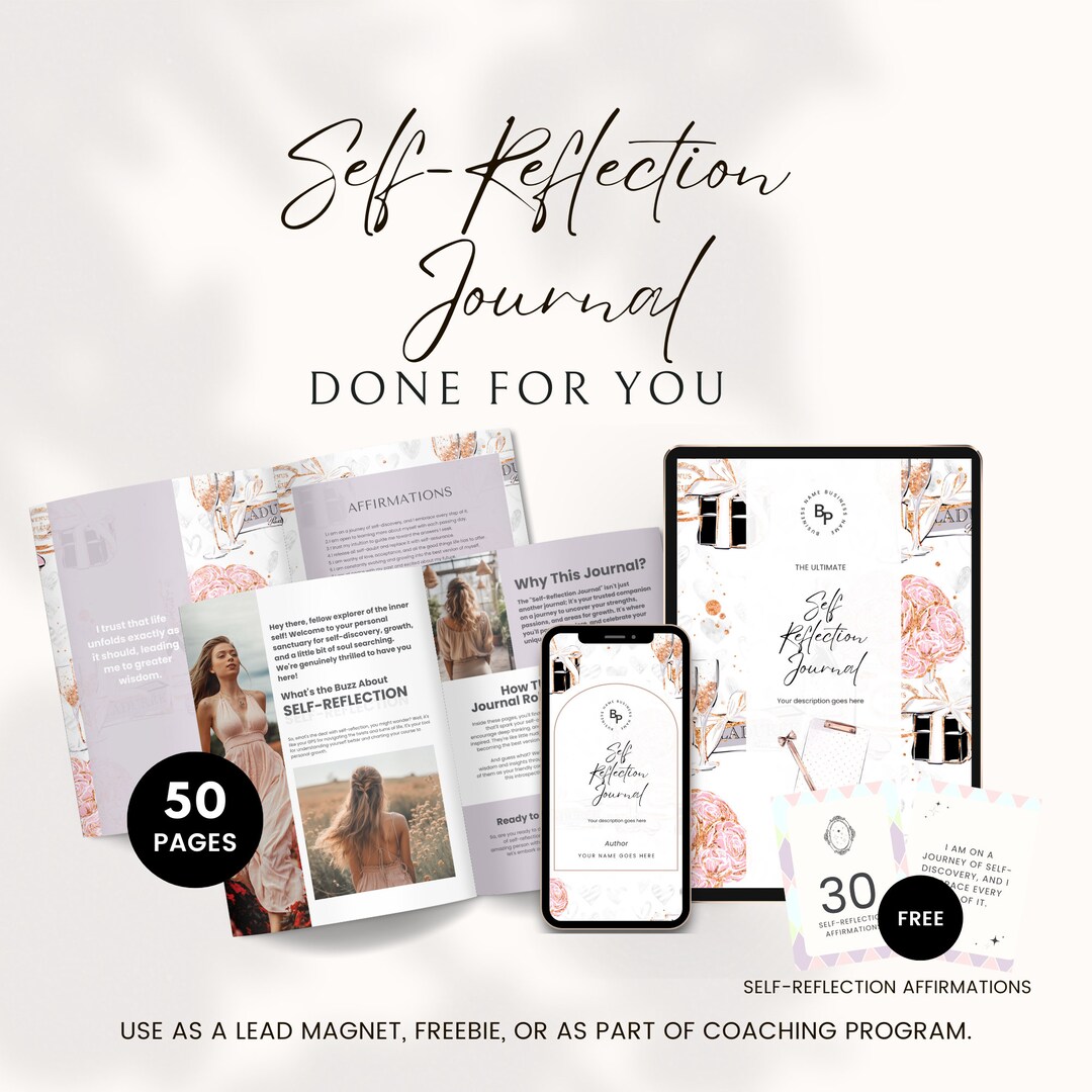 Self Reflection Journal, Growth Mindset, Therapy Workbook, Coaching ...