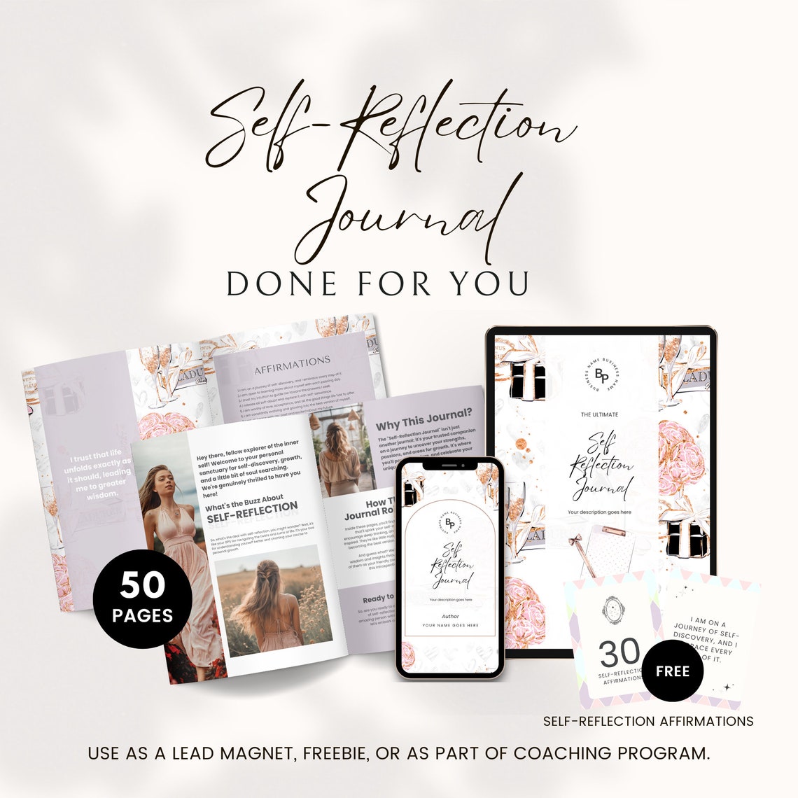 Self Reflection Journal, Growth Mindset, Therapy Workbook, Coaching ...