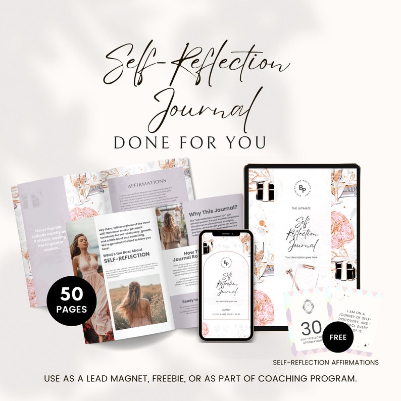 Self Reflection Journal, Growth Mindset, Therapy Workbook, Coaching ...