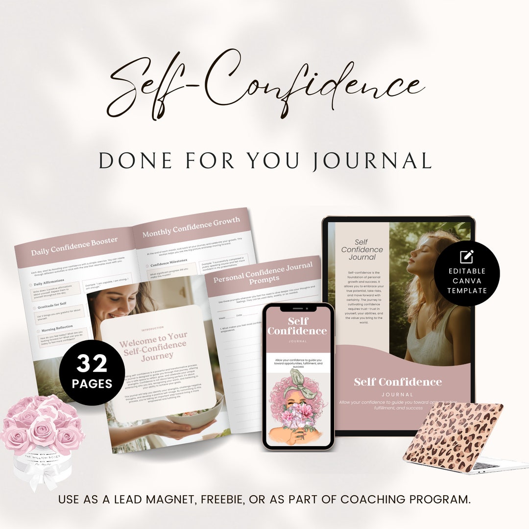 Self Confidence Journal Self Esteem Worksheet Confidence Building ...