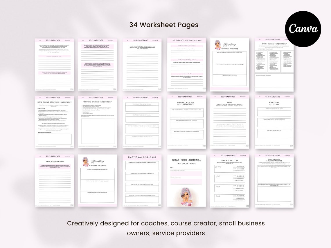 Self Sabotage Workbook, Done for You Course, Lead Magnet Ebook ...