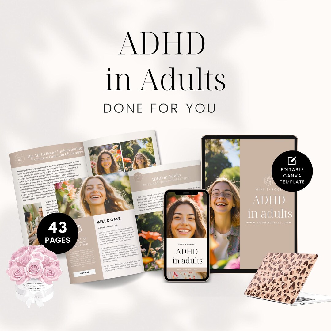 ADHD in Adults Therapy Mini E-book Done for You Course ADHD Coaching ...
