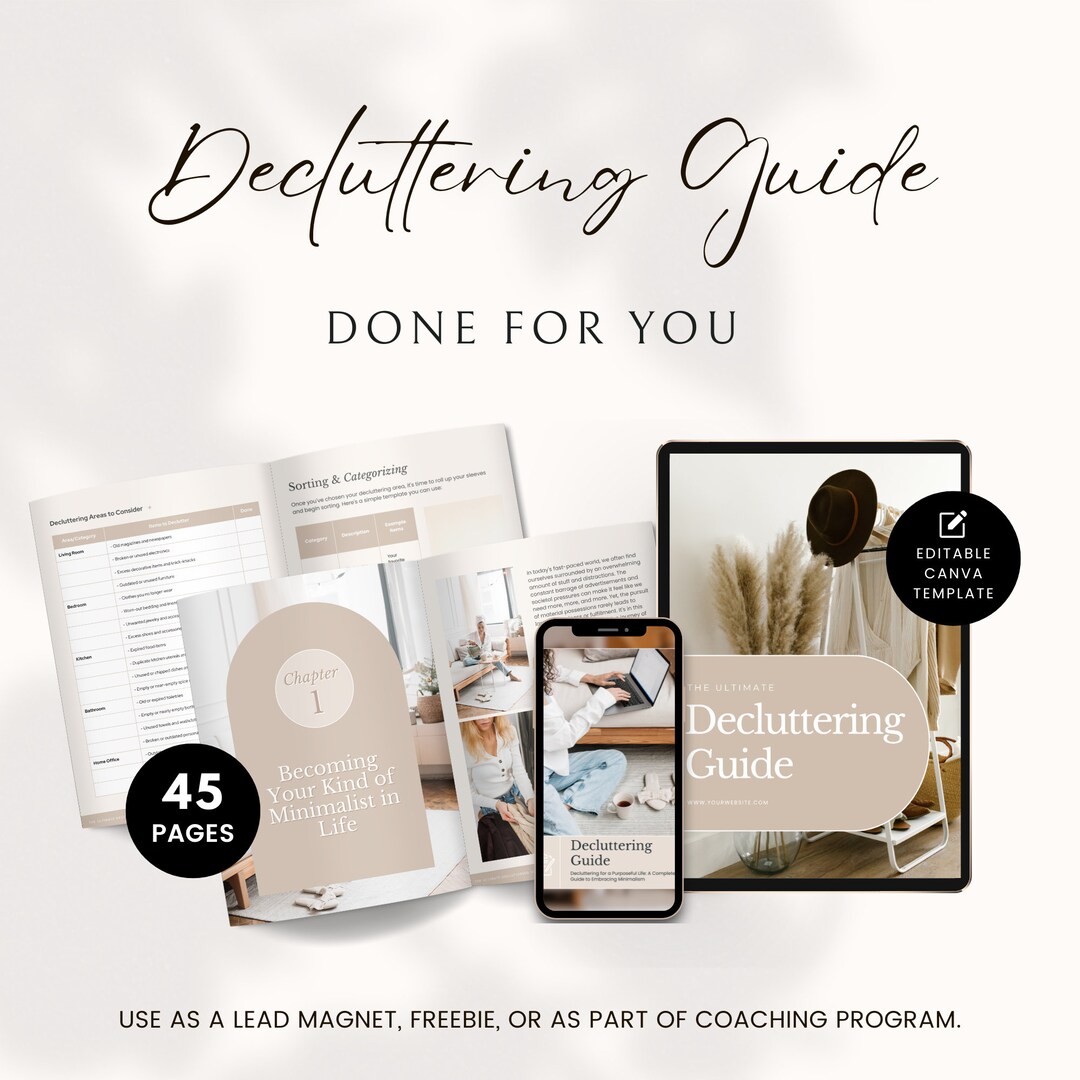 Decluttering Guide Declutter Prompts Declutter Therapy Guide ...