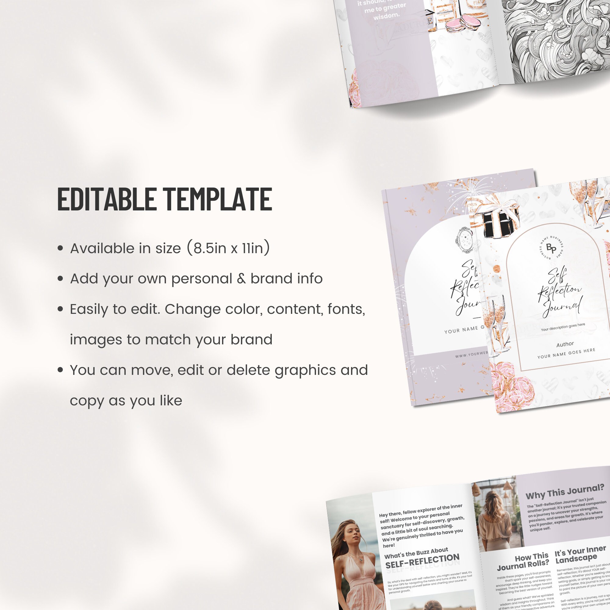 Self Reflection Journal, Growth Mindset, Therapy Workbook, Coaching ...