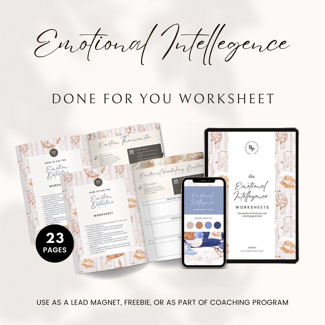Emotional Intelligence Worksheet Done for You Course - Etsy