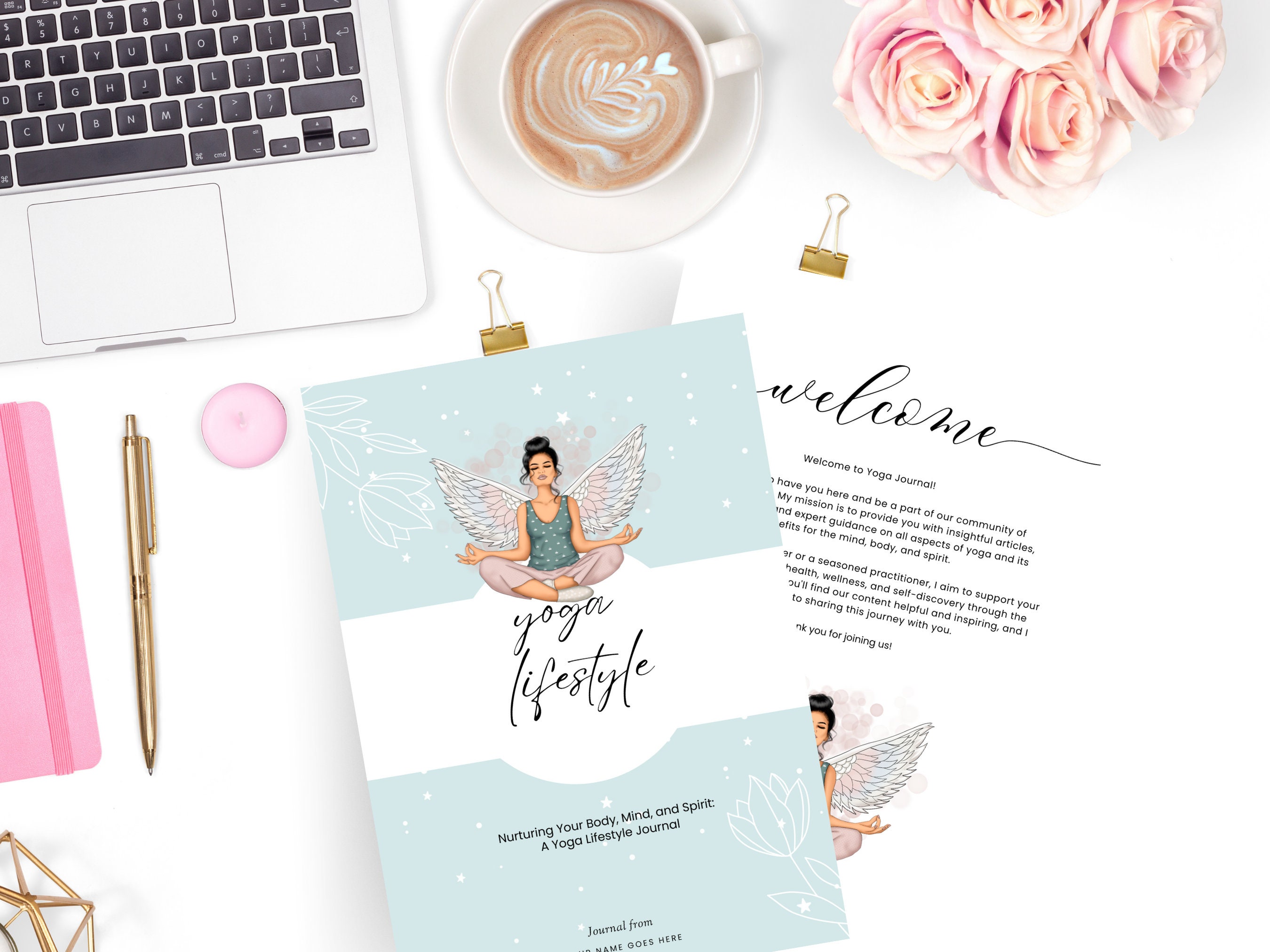 Yoga Journal, Yoga Lead Magnet, Yoga Templates, Yoga Workbook, Yoga ...
