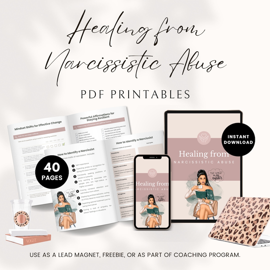 Narcissistic Abuse Recovery Worksheets, Emotional Abuse, Gaslighting Worksheet, Narcissist ...