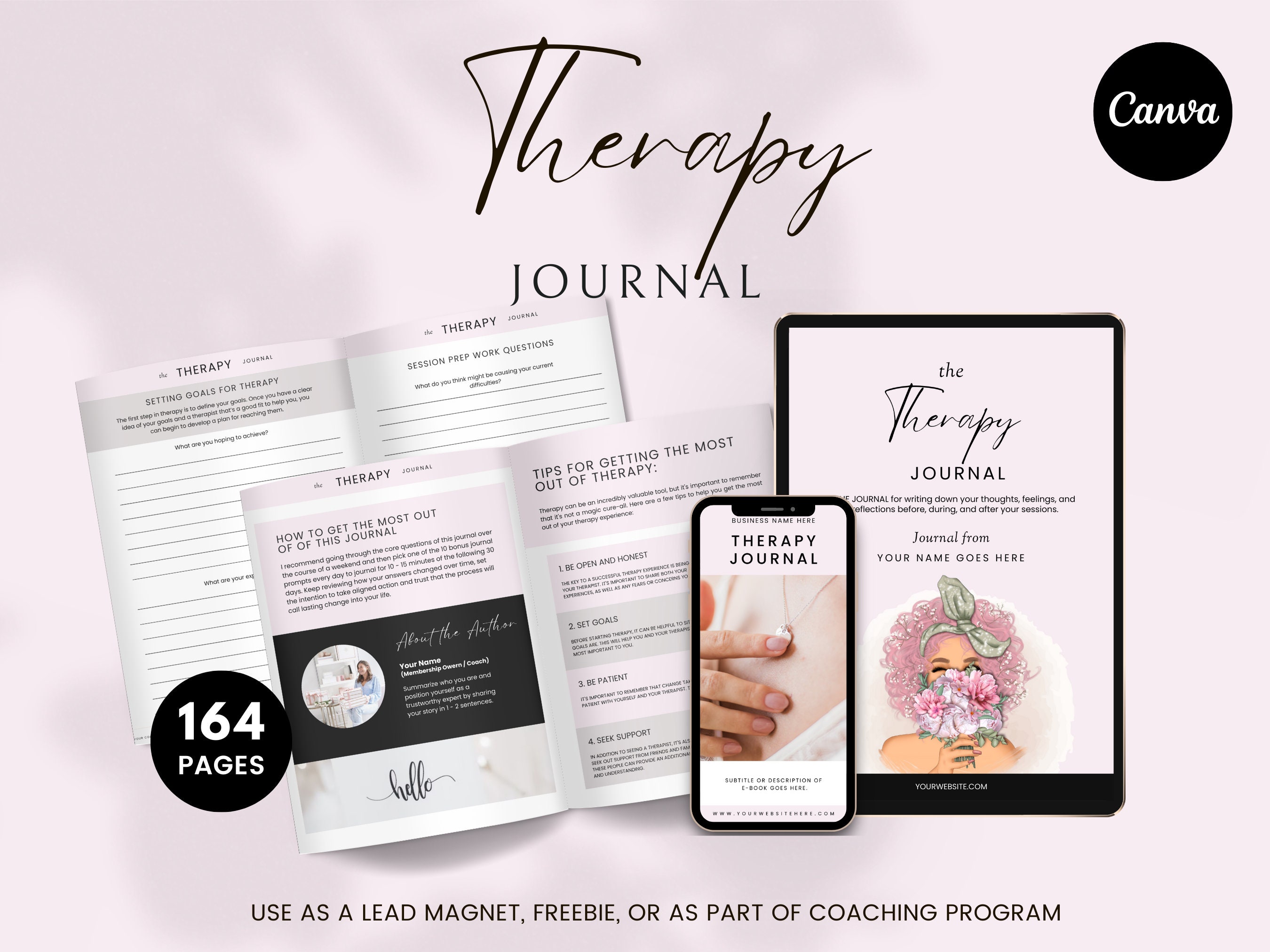 Therapy Journal, Mental Health Journal, Depression Therapy Journal ...
