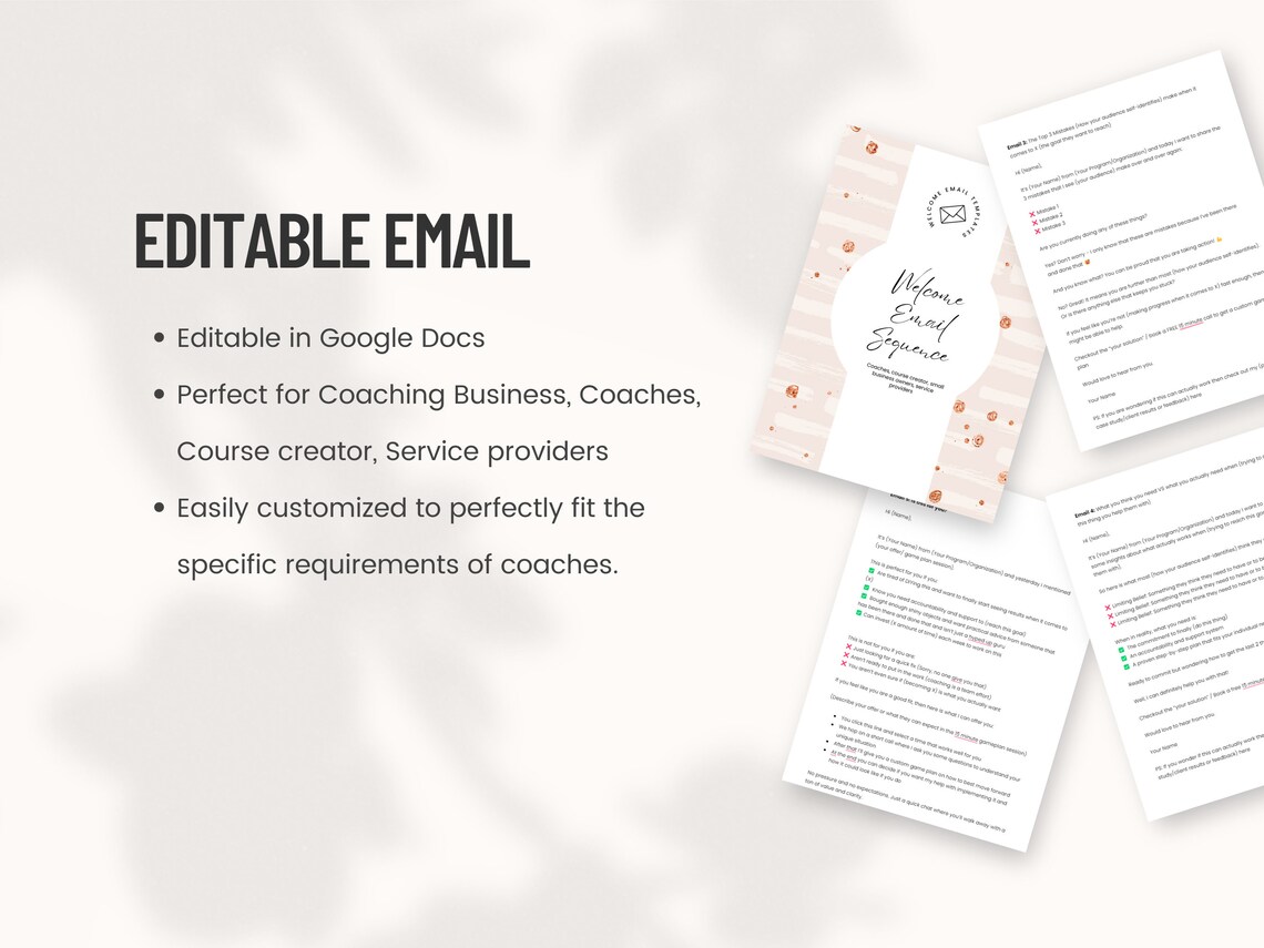 Welcome Email Template, Welcome Email Sequence, Coaching Welcome Email ...
