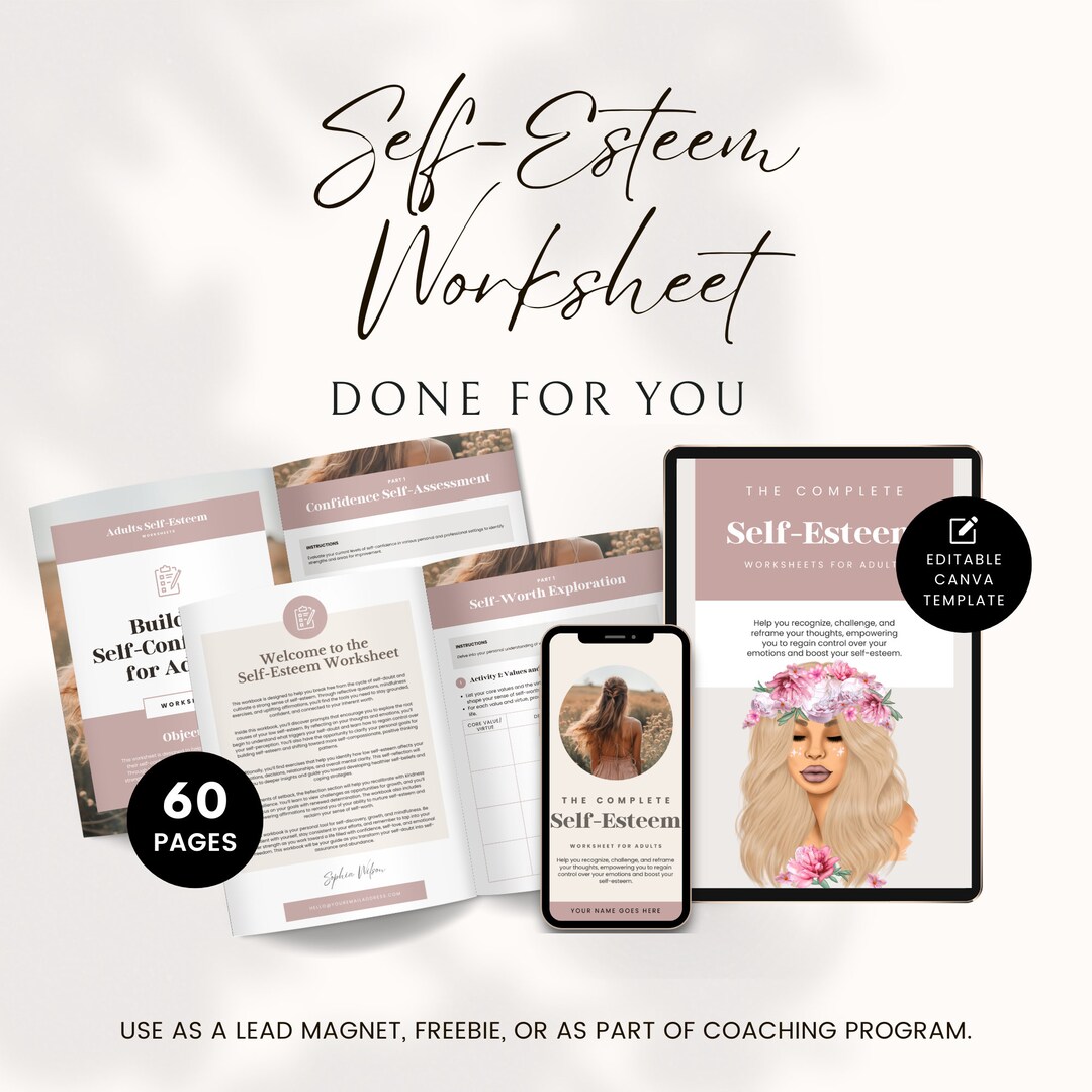 Self-esteem Workbook, Mental Health Therapy, Self-worth, Self-awareness ...