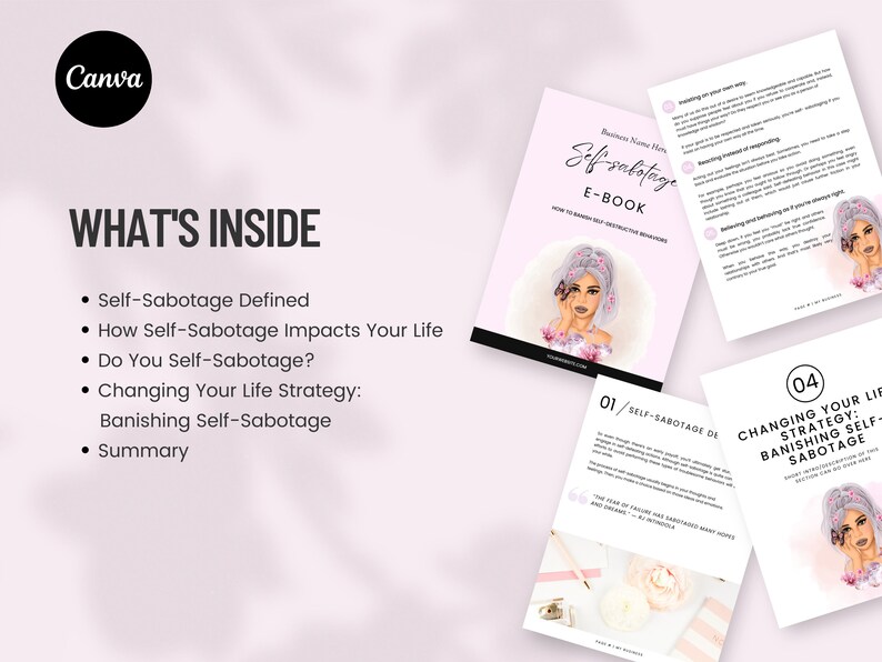 Self Sabotage Workbook, Done for You Course, Lead Magnet Ebook ...