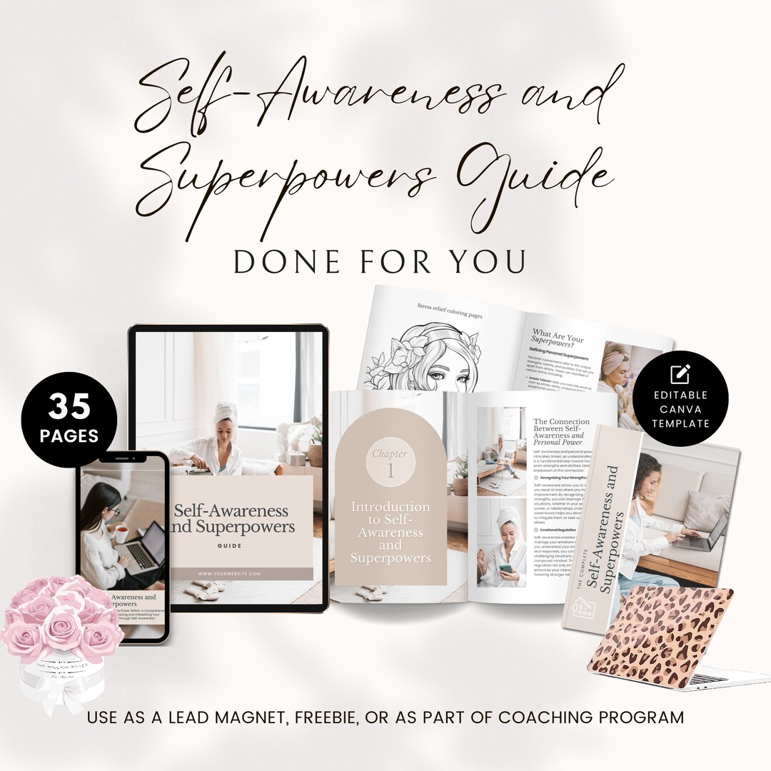 Self Awareness Guide Done for You Course Life Coaching Brandable ...