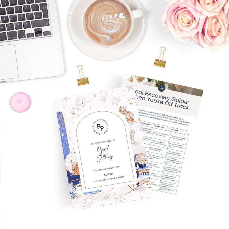 Goal Setting Worksheet Set, SMART Goals, Motivation Toolkit, Done for ...