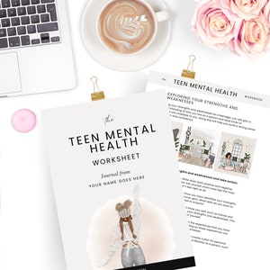 Teen Mental Health Workbook, Anxiety Worksheet, Self Help Journal, Teen ...