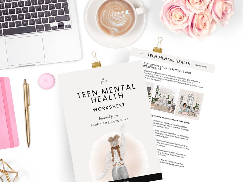 Teen Mental Health Workbook, Anxiety Worksheet, Self Help Journal, Teen ...