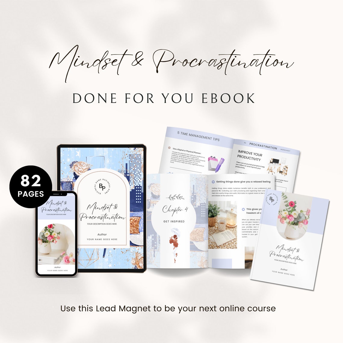 Mindset & Procrastination, Done for You, Coaching Workbook, Brandable ...