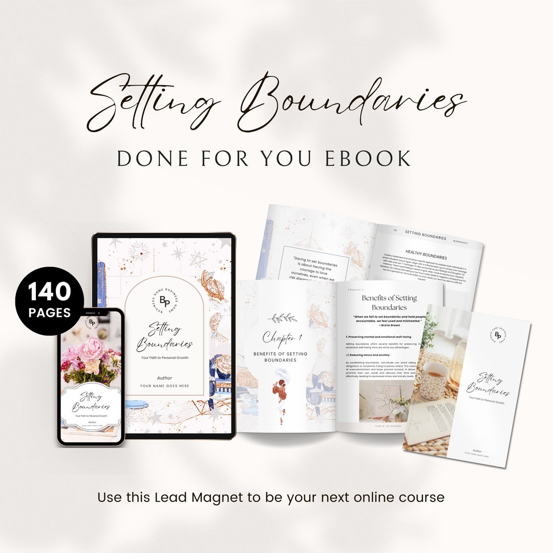 Setting Healthy Boundaries, Done for You Ebook, Brandable Ecourse ...