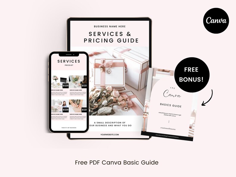 Service and Pricing Guide Template Pricelist Template Small - Etsy