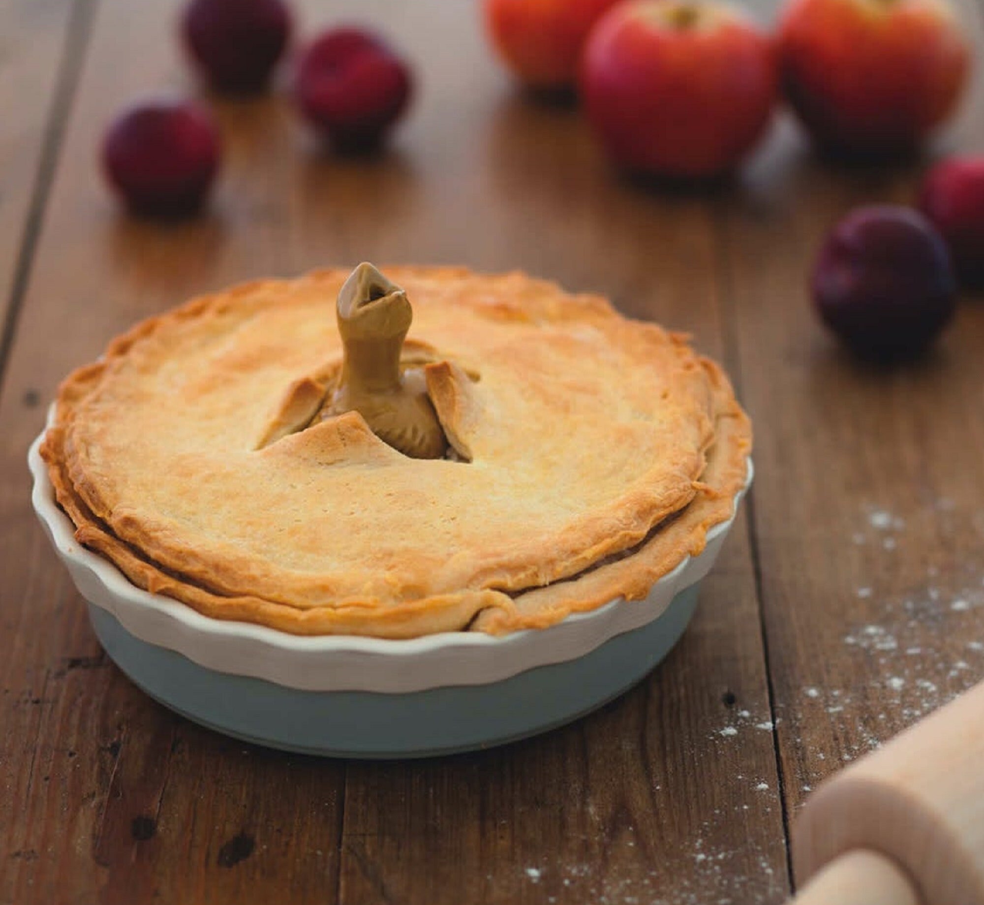 Baking Food & Fermenting Country Pie Dish a 26cm Traditional Round Pie ...