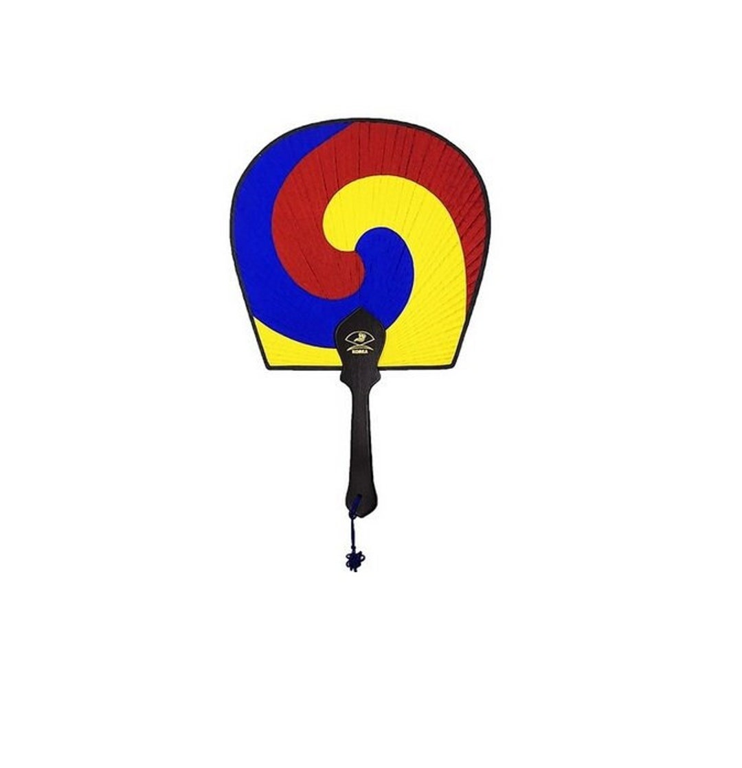 Traditional Korean Taegeuk Fan - Handcrafted Folding Fan With Taeguk ...
