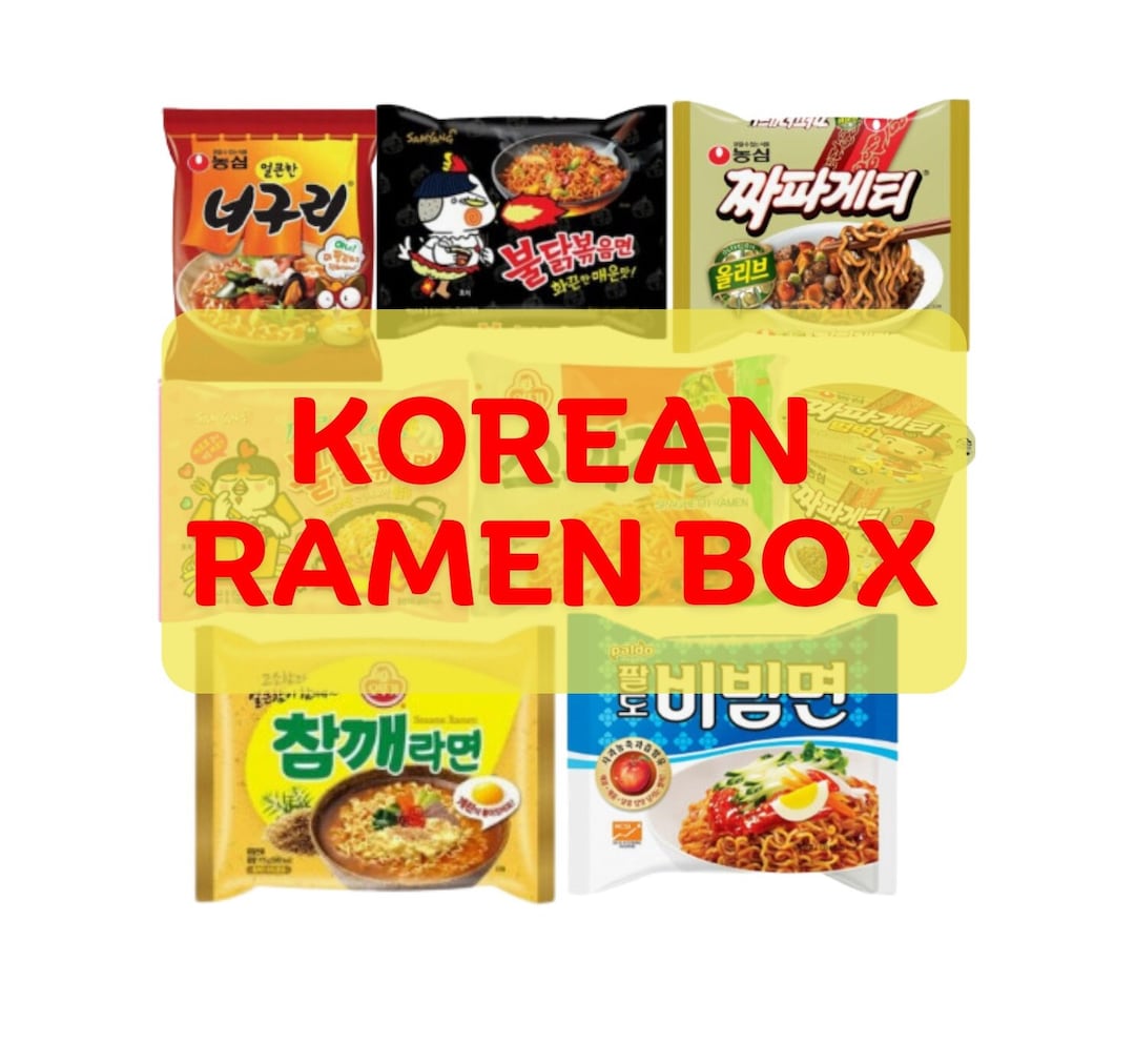 Korean Instant Noodle Box 6 Varieties of Korean Instant Noodles /korea ...