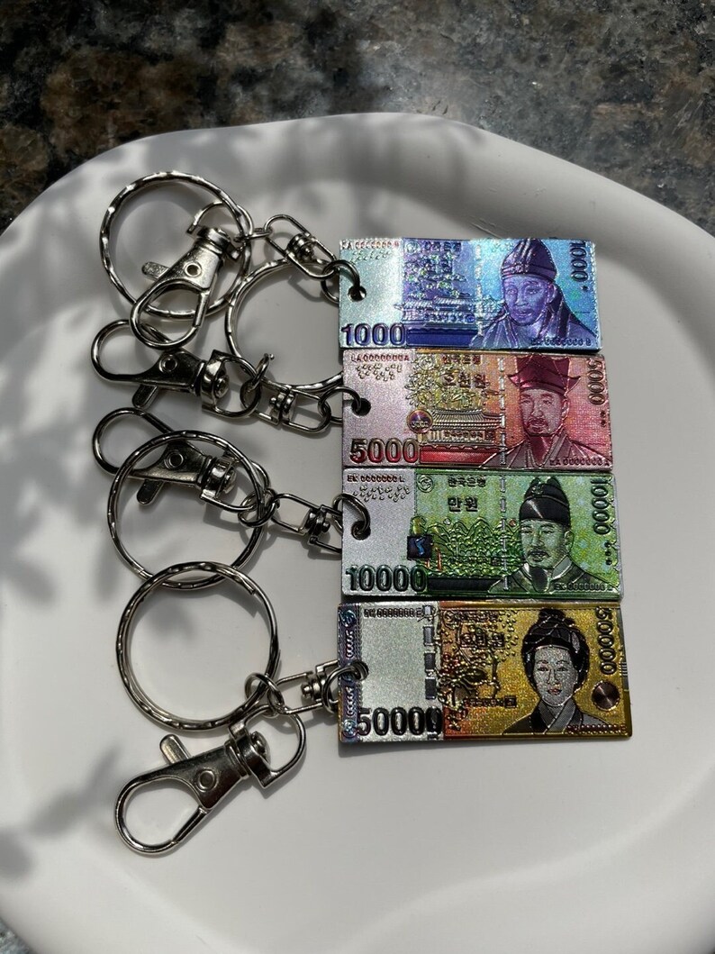 Korean Bill Keychain / Korea Money Keychain / Korea Gifts / Korea ...