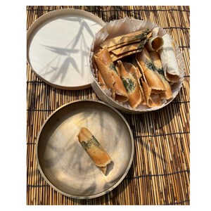 Korean Traditional Rice Cracker Set in Wooden Box - Authentic ...