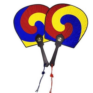 Traditional Korean Taegeuk Fan Handcrafted Folding Fan With Taeguk ...