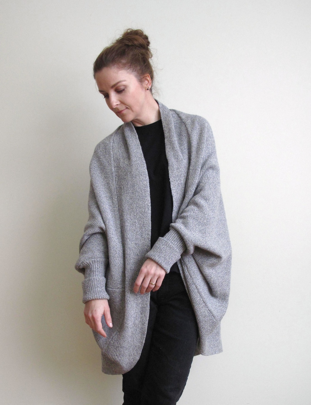 Womens Long Oversize Wool Cocoon Sweater for All Seasons, Lightweight ...