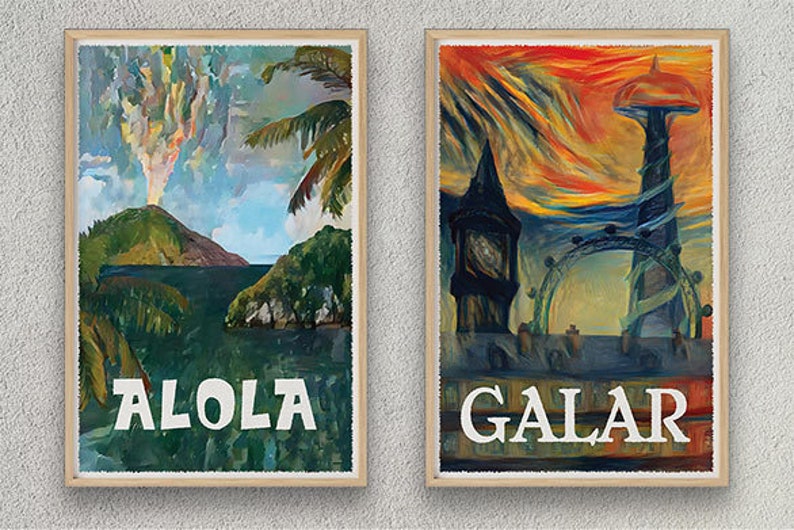 Pokemon Region Posters Artistic Renditions of the Various Pokemon ...