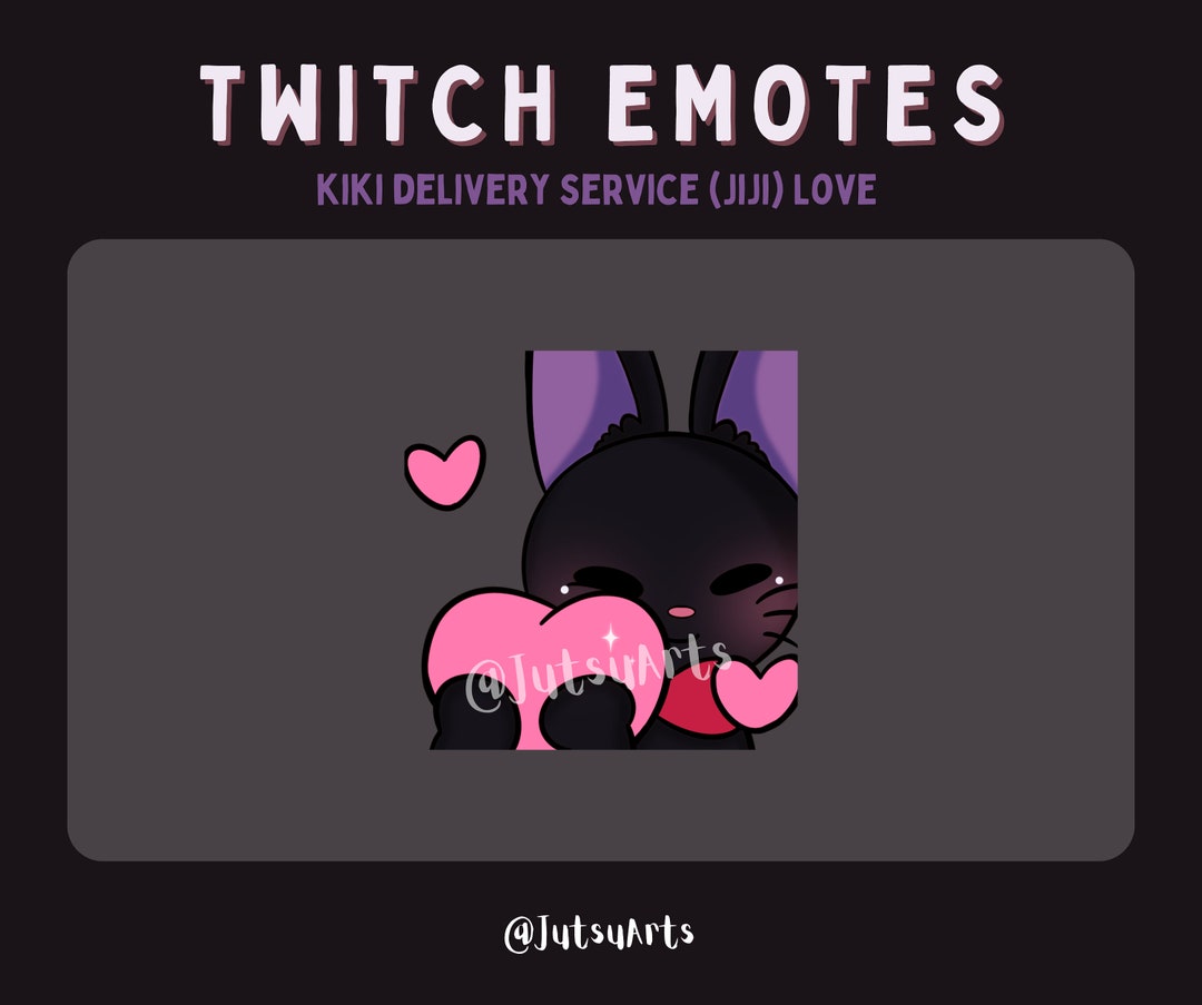 Kiki's Delivery Service jiji Love Cat Twitch & Discord Emote Cute Emote ...