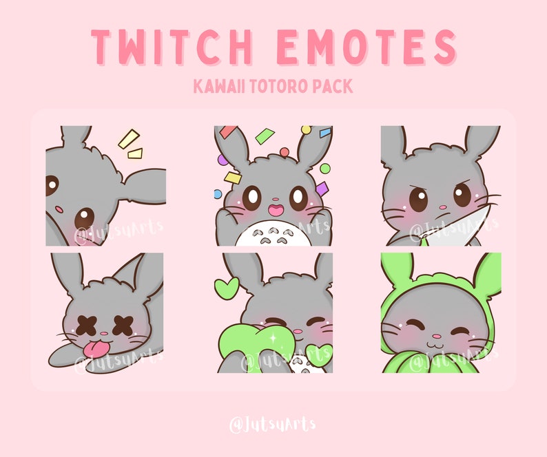 Kawaii Fluffy Totoro Twitch & Discord Emote Cute Emote Kawaii Aesthetic ...