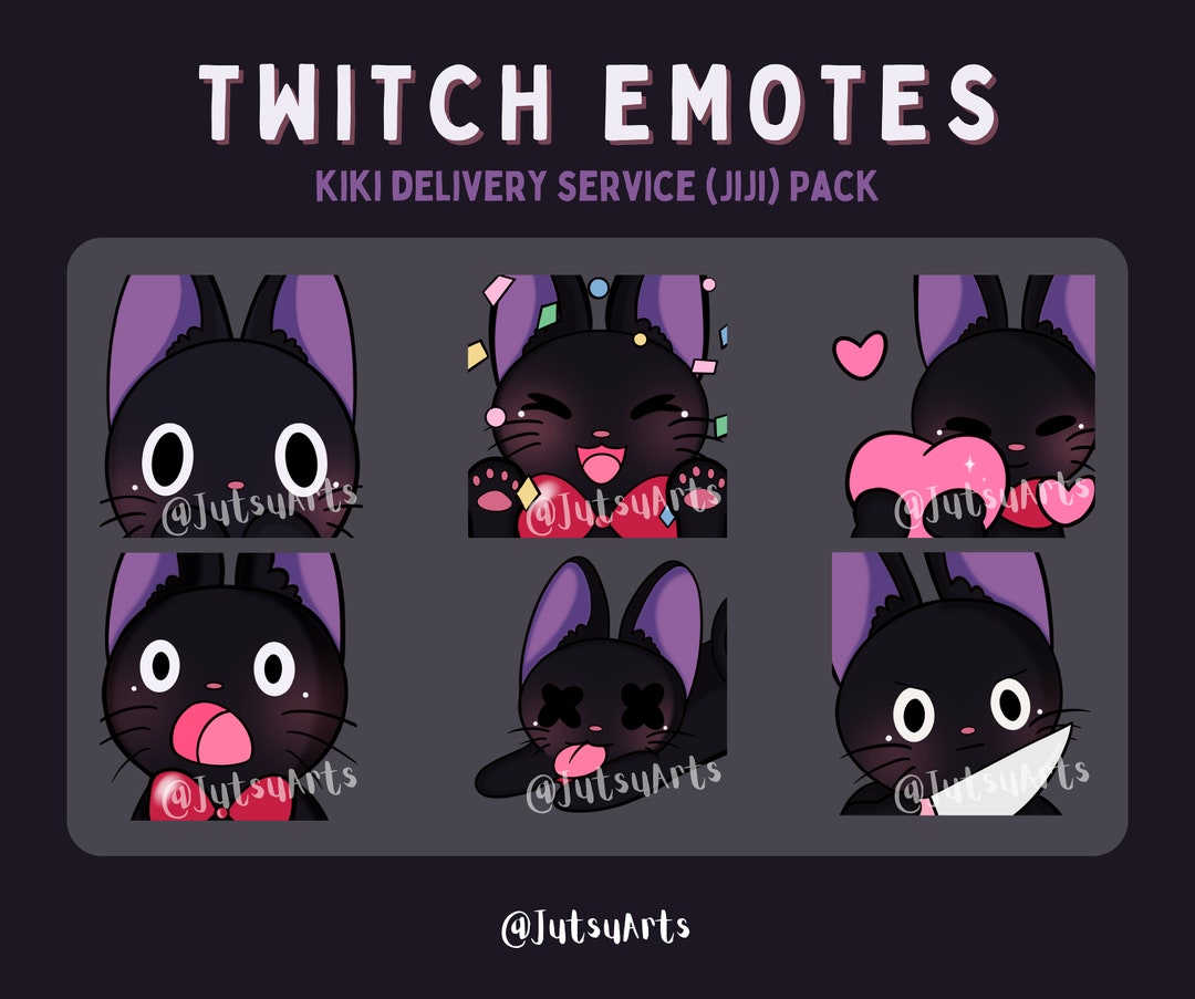 Kikis Lieferservice Jiji Katze Twitch & Discord Emote Niedliches Emote ...