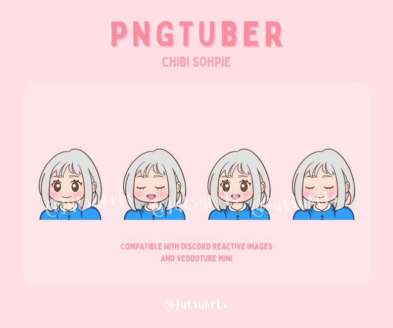 Chibi Sophie Pngtuber OBS & Discord Pngtuber Avatar Ready to Use for ...