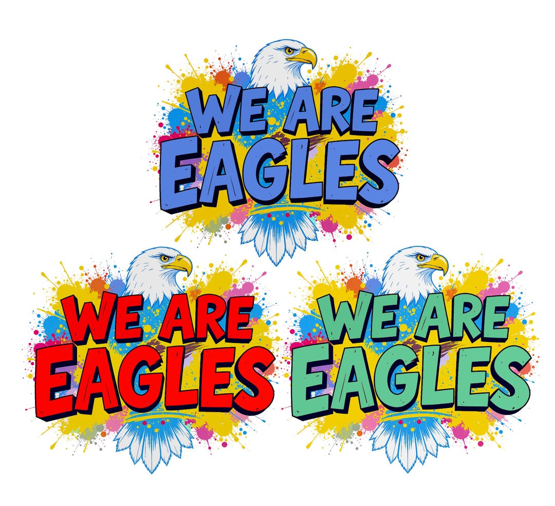 We Are Eagles Paint Splash Png | Red, Blue and Green Png Included ...