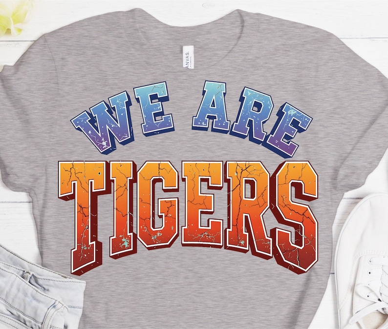 Distressed Tigers Mascot | Svg, Png, Dxf, Eps | 3D Colorful Png ...
