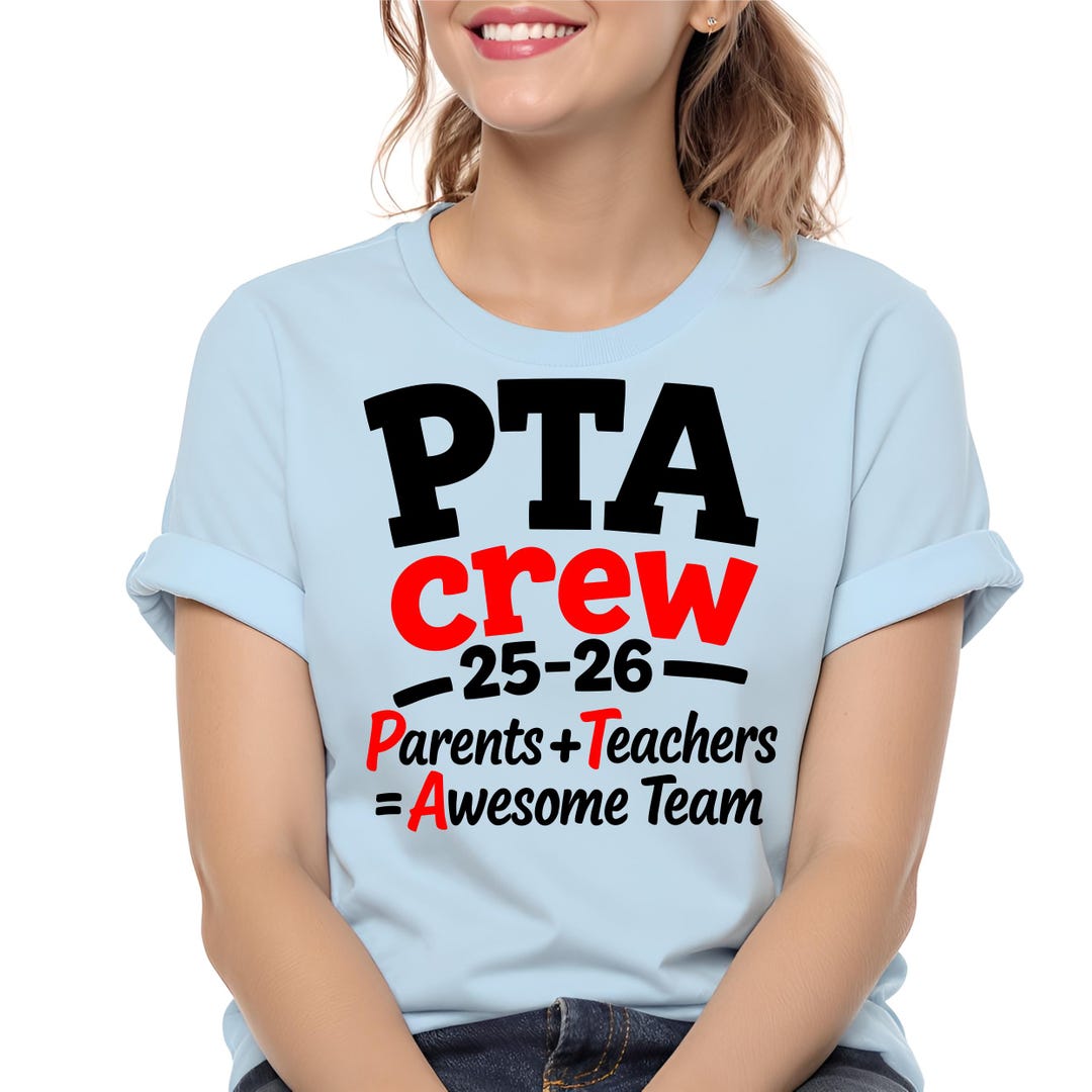 PTA Crew | Svg, Png, Dxf, Eps |: Parents & Teachers Team Design ...