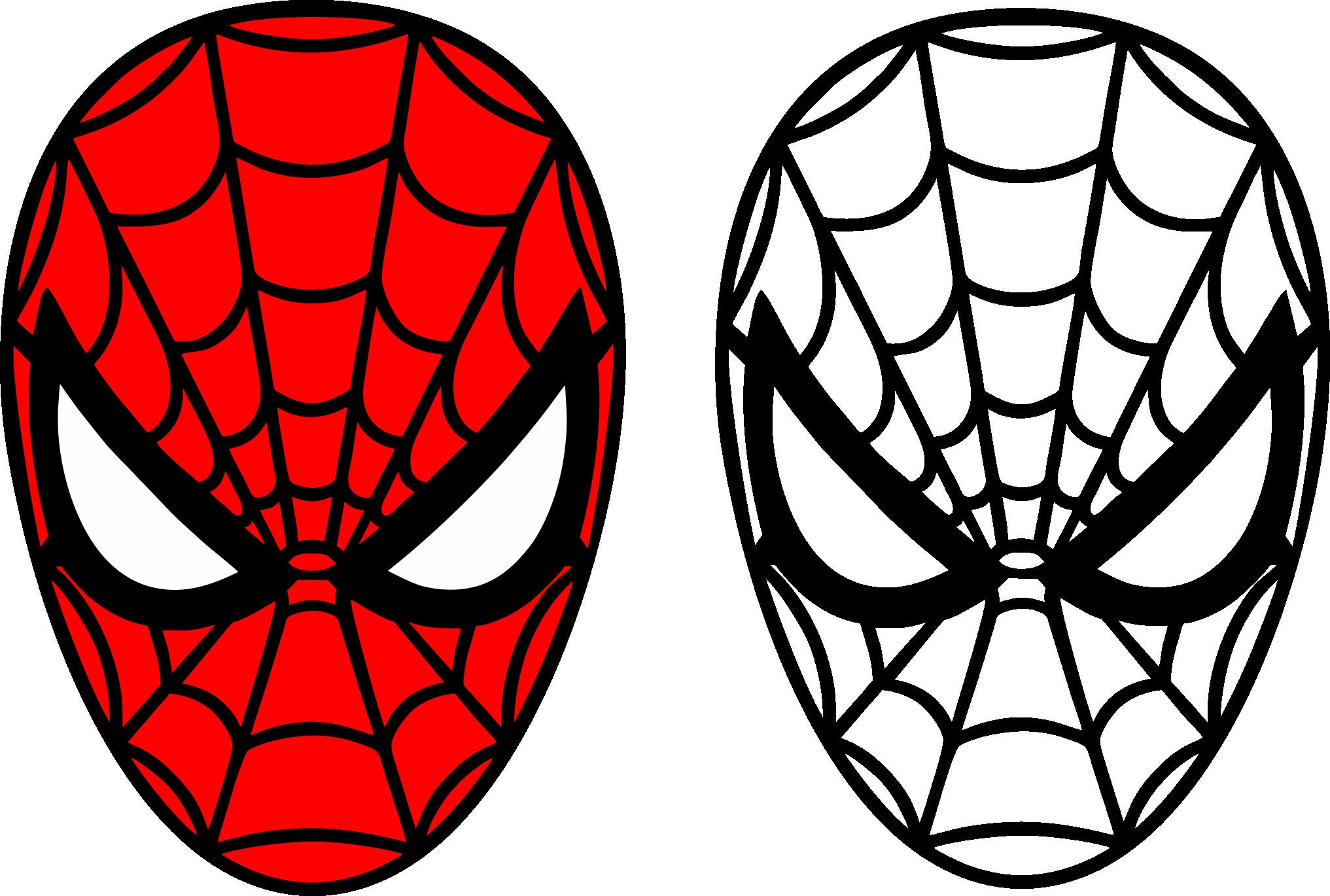 Spiderman Head Svg Layered And Silhouette SVG Svg Png Etsy