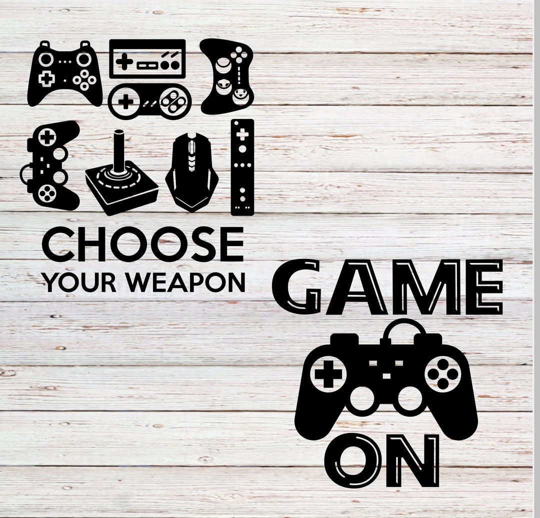 Choose Your Weapon / Game on SVG Set | Svg, Png, Dxf, Eps | 2 Separate ...