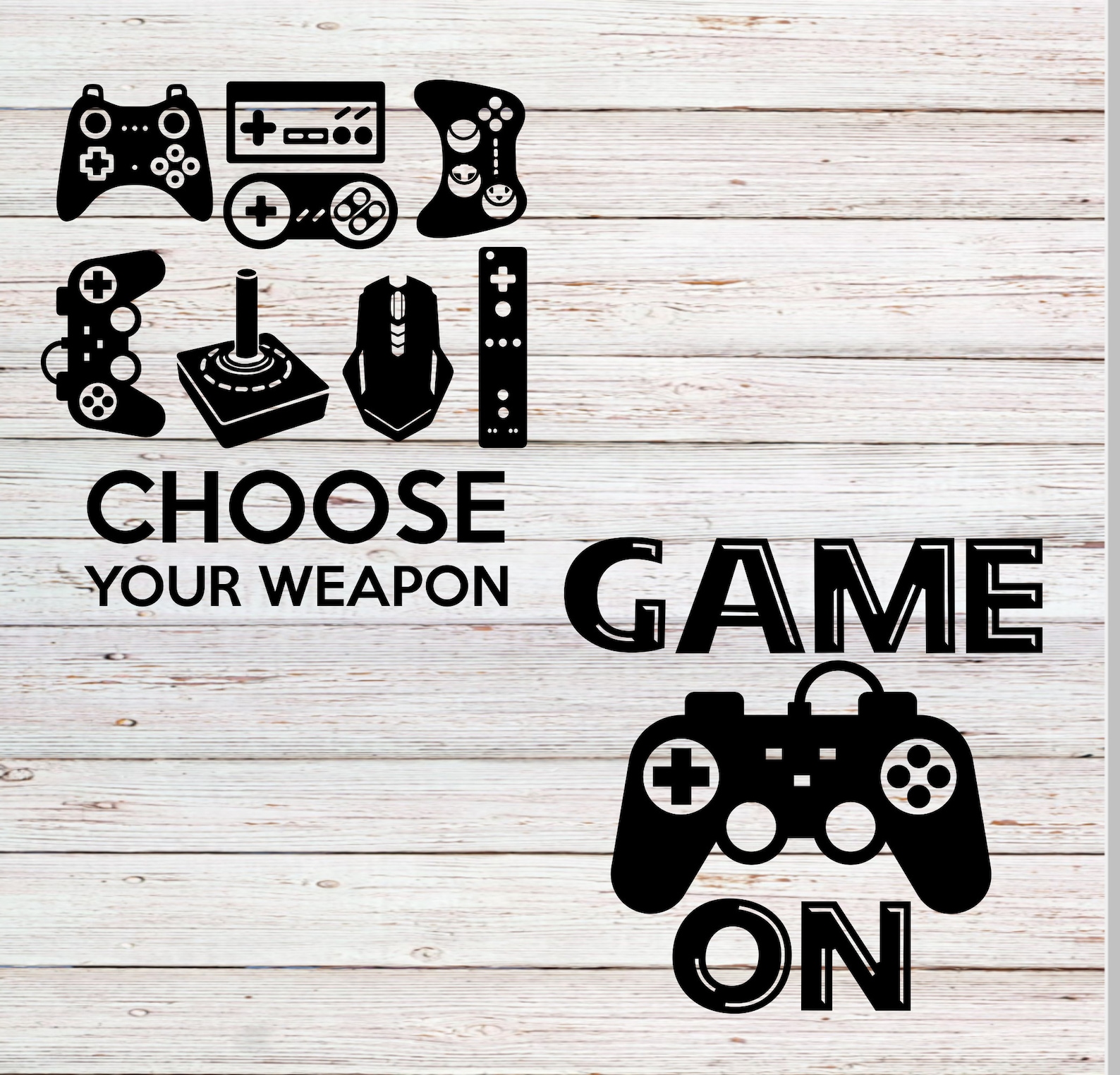 Choose Your Weapon / Game on SVG Set | Svg, Png, Dxf, Eps | 2 Separate ...