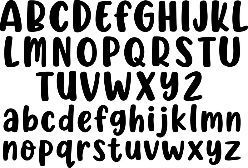 Solid Doodle Font | SVG | One of a Kind Font - Etsy