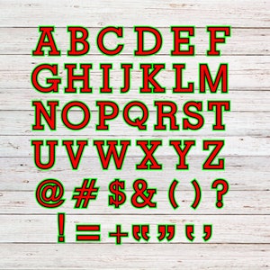 Three Layer Font Svg, Individual Letter and Numbers, Svg, Png, Dxf - Etsy