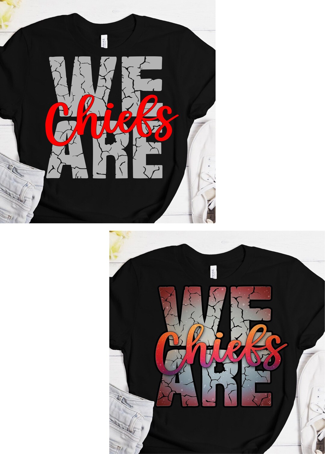 Distressed We Are Chiefs Bundle | Svg, Png, Dxf, Eps | FREE Colorful ...