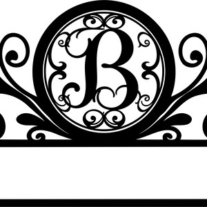 Split Letter B Monogram Svg: Wedding Monogram Files for Cricut - Etsy