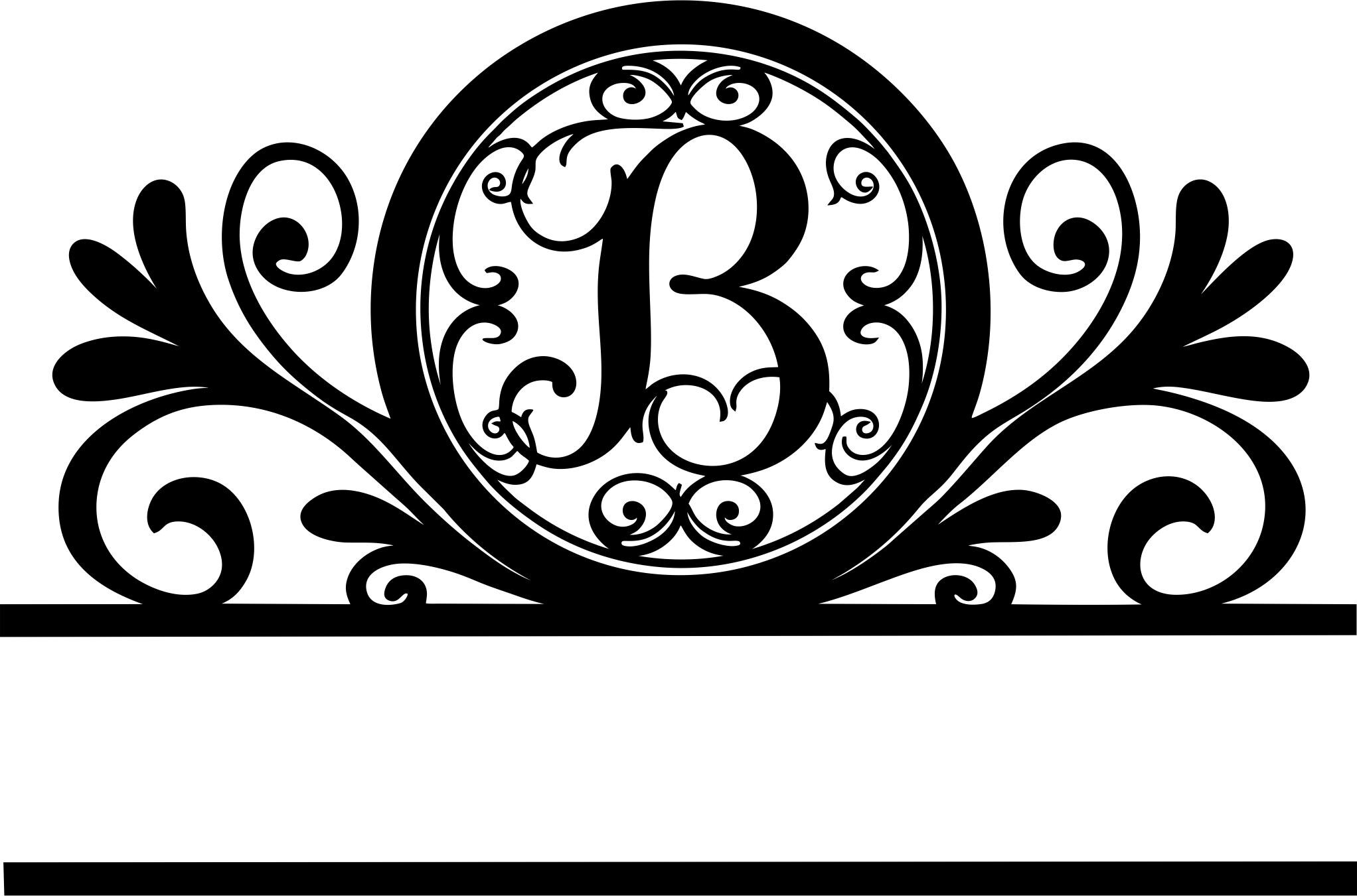 Split Letter B Monogram Svg: Wedding Monogram Files for Cricut - Etsy