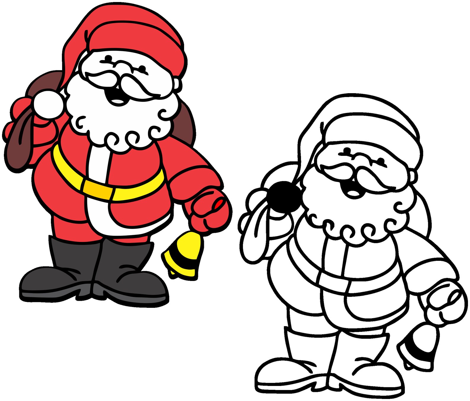Full Body Santa Claus Svgs Svg PNG DXF Eps Christmas | Etsy