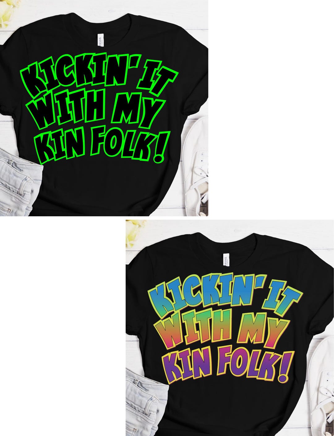 Kickin' It With My Kin Folk | Svg, Png, Dxf, Eps |: Family Reunion T ...