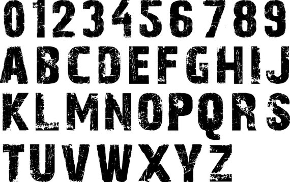 Distressed Png Fonts Individual Letters and Numbers With - Etsy